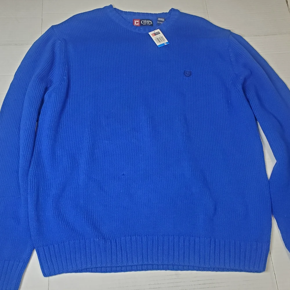 Chaps | Sweaters | Chaps Mens Royal Blue Crewneck Sweater | Poshmark